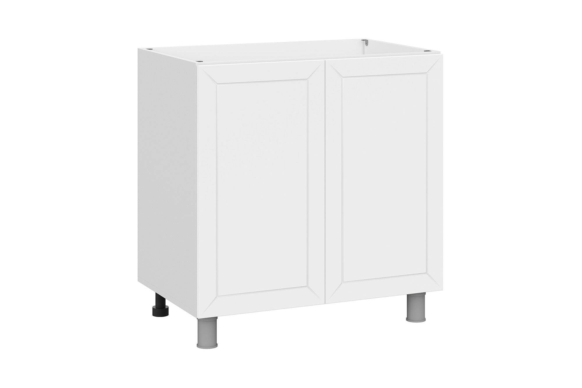 Кухонный модуль под мойку Нонтон Лаорна, 80x50x82 см, белый / лунный бархат