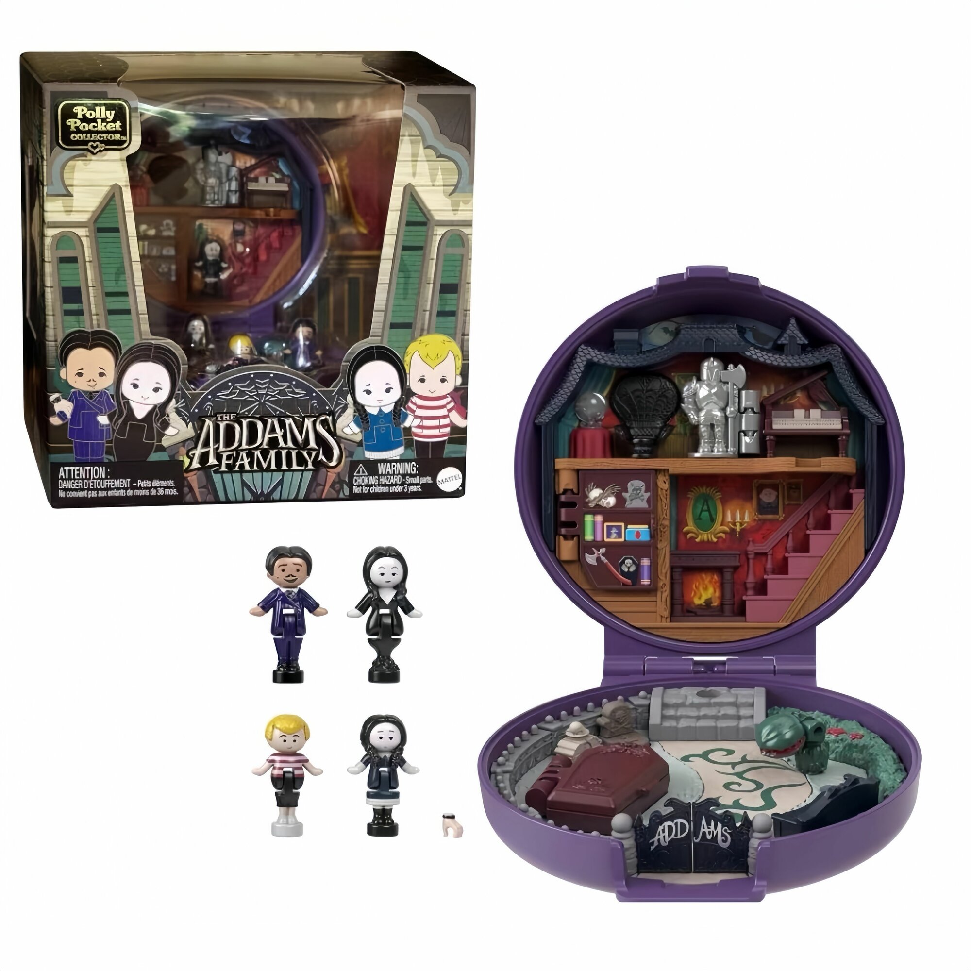 Набор кукол в коробке, polly pocket, addams family