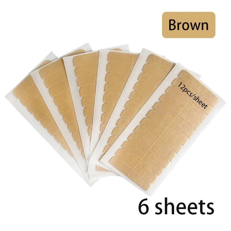 Клейкая лента для париков plussign brown72pieces6sheets