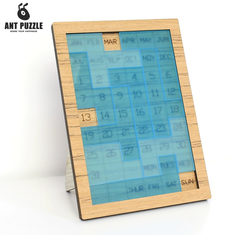 Пазл на каждый день, очень сложная головоломка в виде календаря, деревянная головоломка для взрослых, развивающая