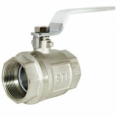 Кран шаровой 1"1/2 ВВ ручка, никелированный, STI