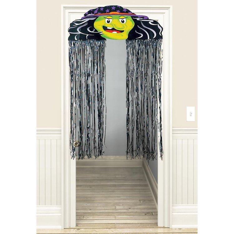Украшение на дверь Halloween, ведьмочка, 137х92 см