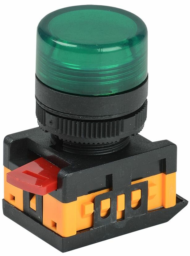 Лампа светодиодная IEK AL-22TE, сигнальная, зеленая, с подсветкой неон, 240В