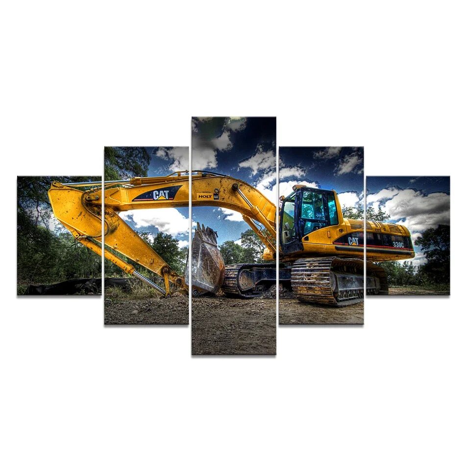 Печать на холсте "Пейзаж экскаватора", 5 шт. No Framed 01, 30x40 30x60 30x80cm