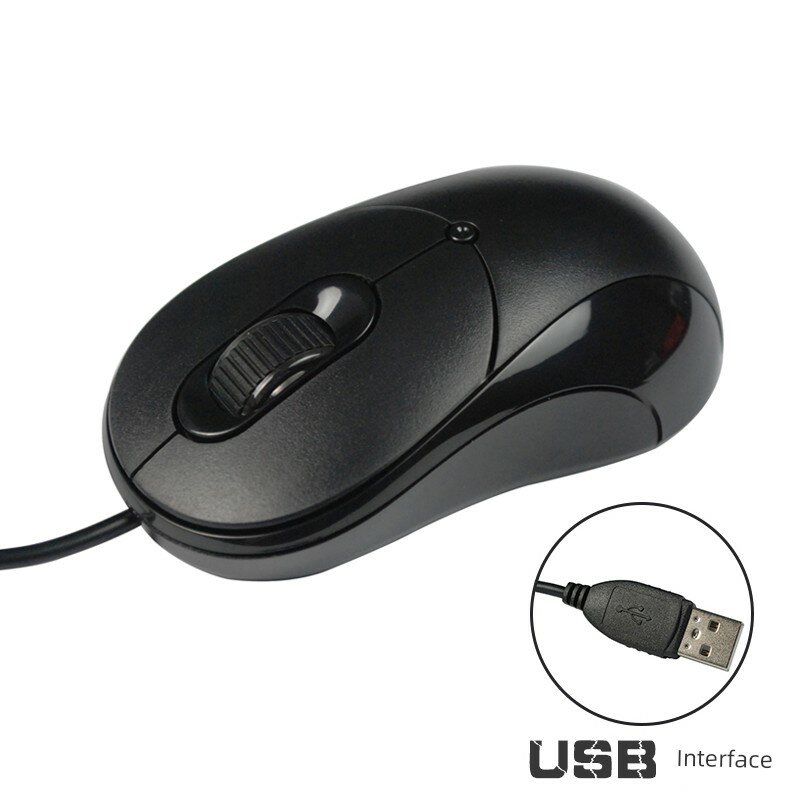 Проводная USB-мышь Lisheng OP-308C с круглым разъемом для CAD-рисования, совместимая с PS/2, для ноутбуков и настольных