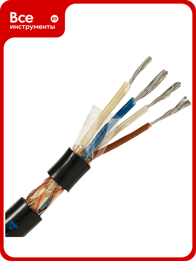 Кабель монтажный ELTROS МКЭШ 4x0.75, бухта 200м, черный МКЭШ-0407-ELTROS-MP