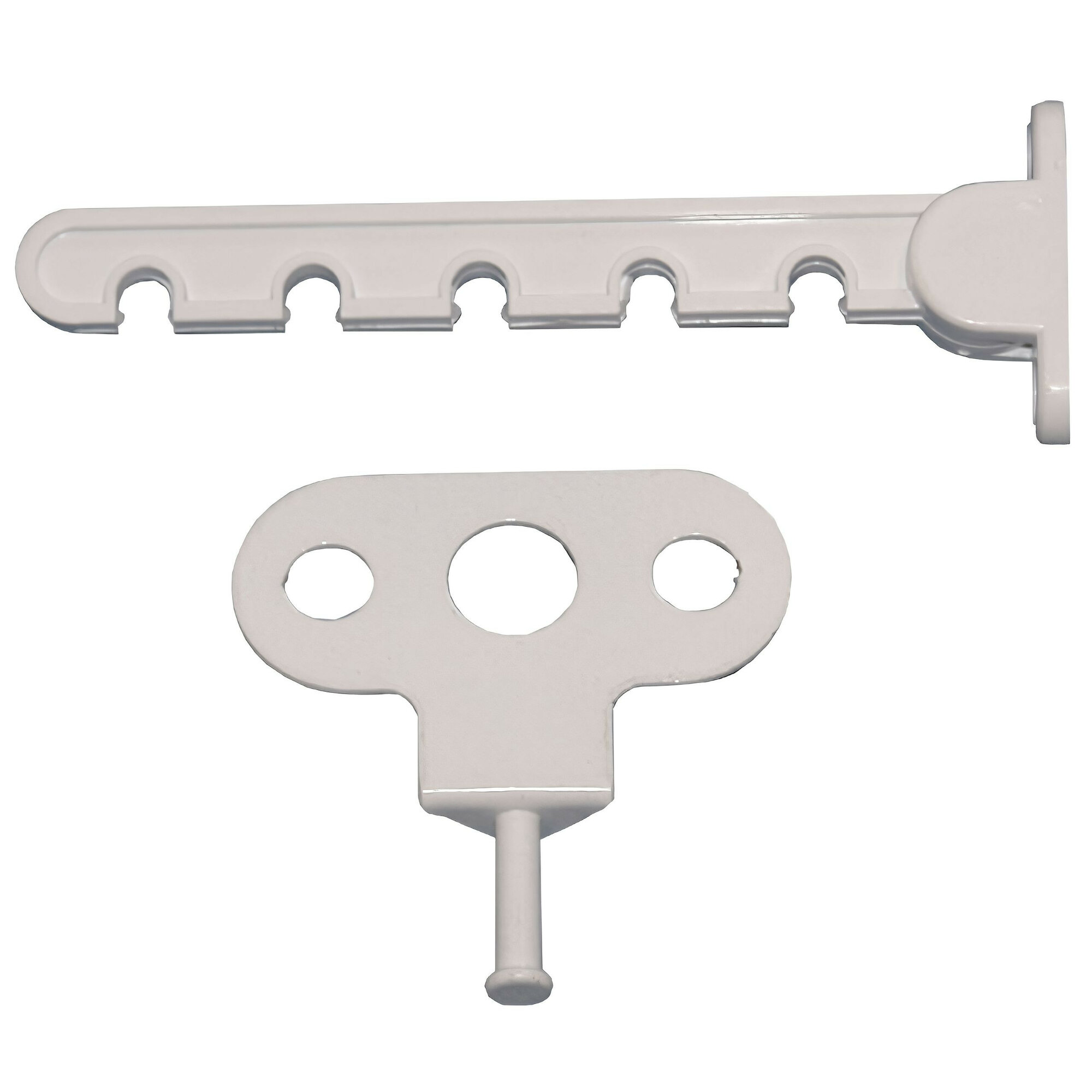 Ограничитель открывания для металлопластиковых окон Гребенка, металл, белый