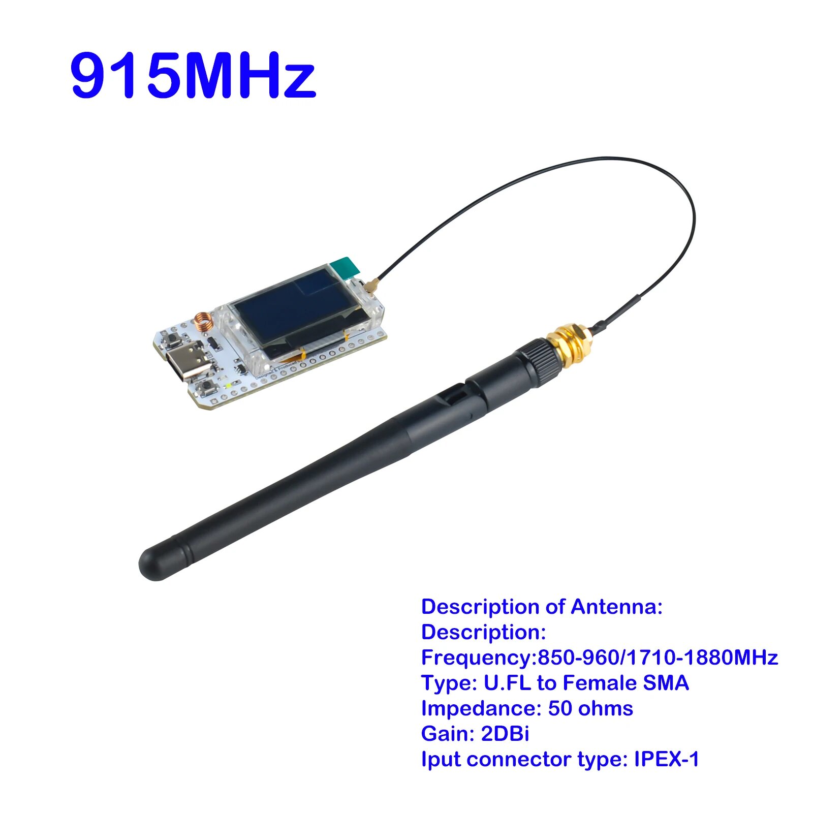 Комплект ESP32 LoRa LoRa32 V3 868-915 МГц Dev-board SX1262 0,96-дюймовый OLED-дисплей WIFI + BT Модуль ESP32-S3 для Meshtastic LoRaWAN