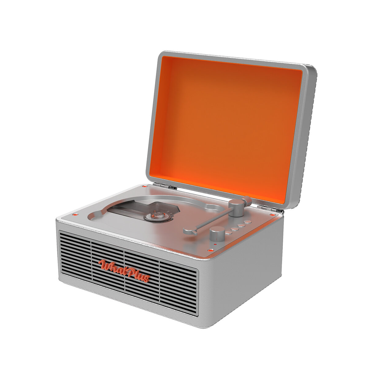 CD-плееры WhatPlus C300 винтажные, серебристо-оранжевые, высокая качество звука