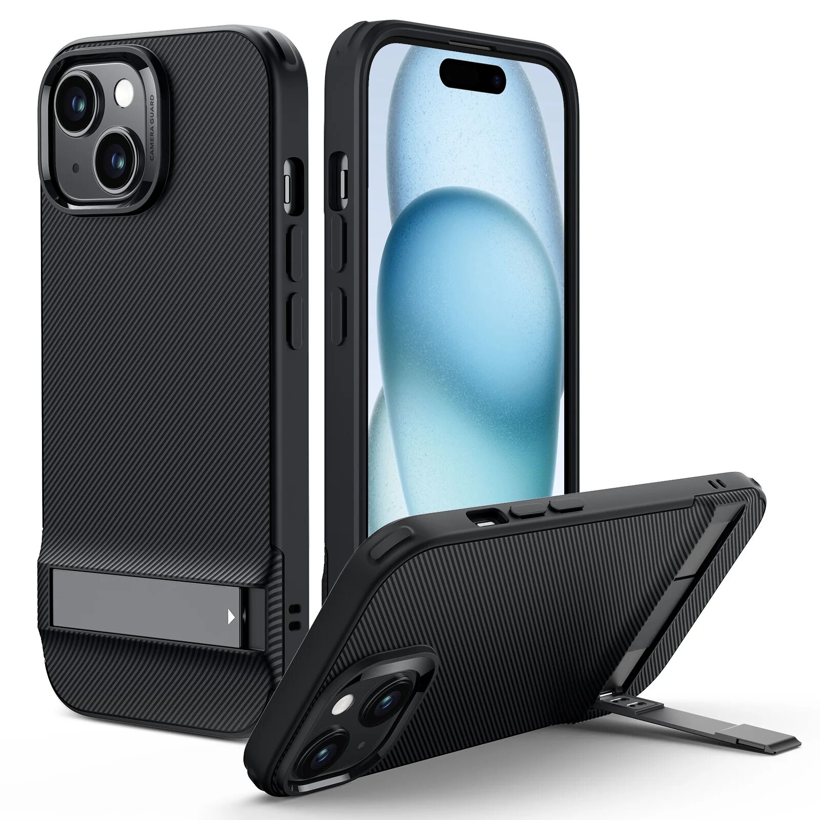 Чехол ESR для iPhone 15 Pro, черный, с подставкой