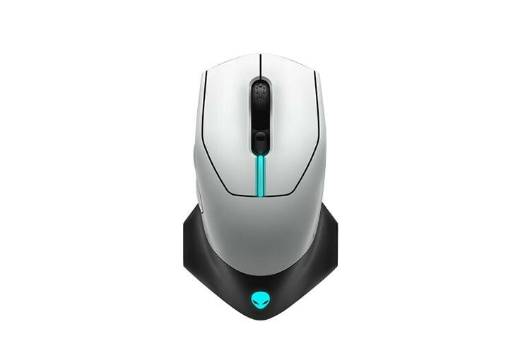 Беспроводная игровая мышь ALIENWARE AW610M RGB для киберспорта, белая, 16000 DPI, 5 режимов настройки