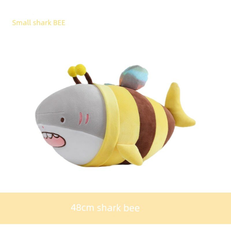 Аутентичная акула, пчела, забавная кукла, кукла-акула, кукла-песочная скульптура, плюшевая игрушка, подушка, подарок на