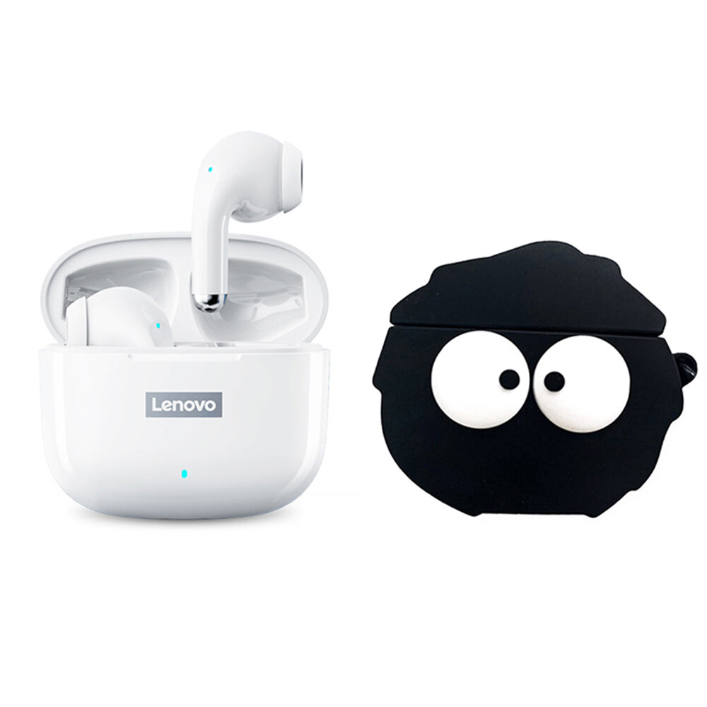 Наушники беспроводные унисекс Lenovo LP40Pro Mini Portable, белые, сверхдолгая автономность, защитн.