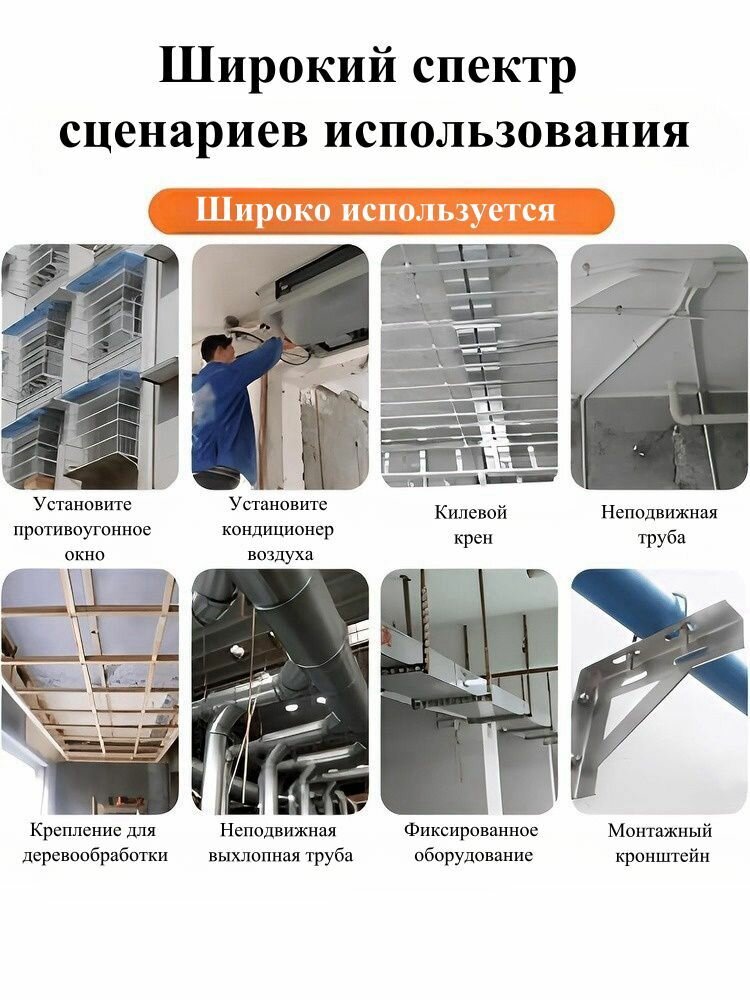 Пневмопистолет, Гвоздезабивной пистолет, нейлер строительный, 120 огнеупорных гвоздей Красный