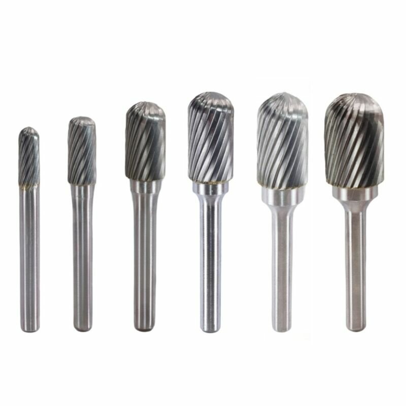 Набор из 6 вращающихся напильников цементированного карбида-с одним пазом