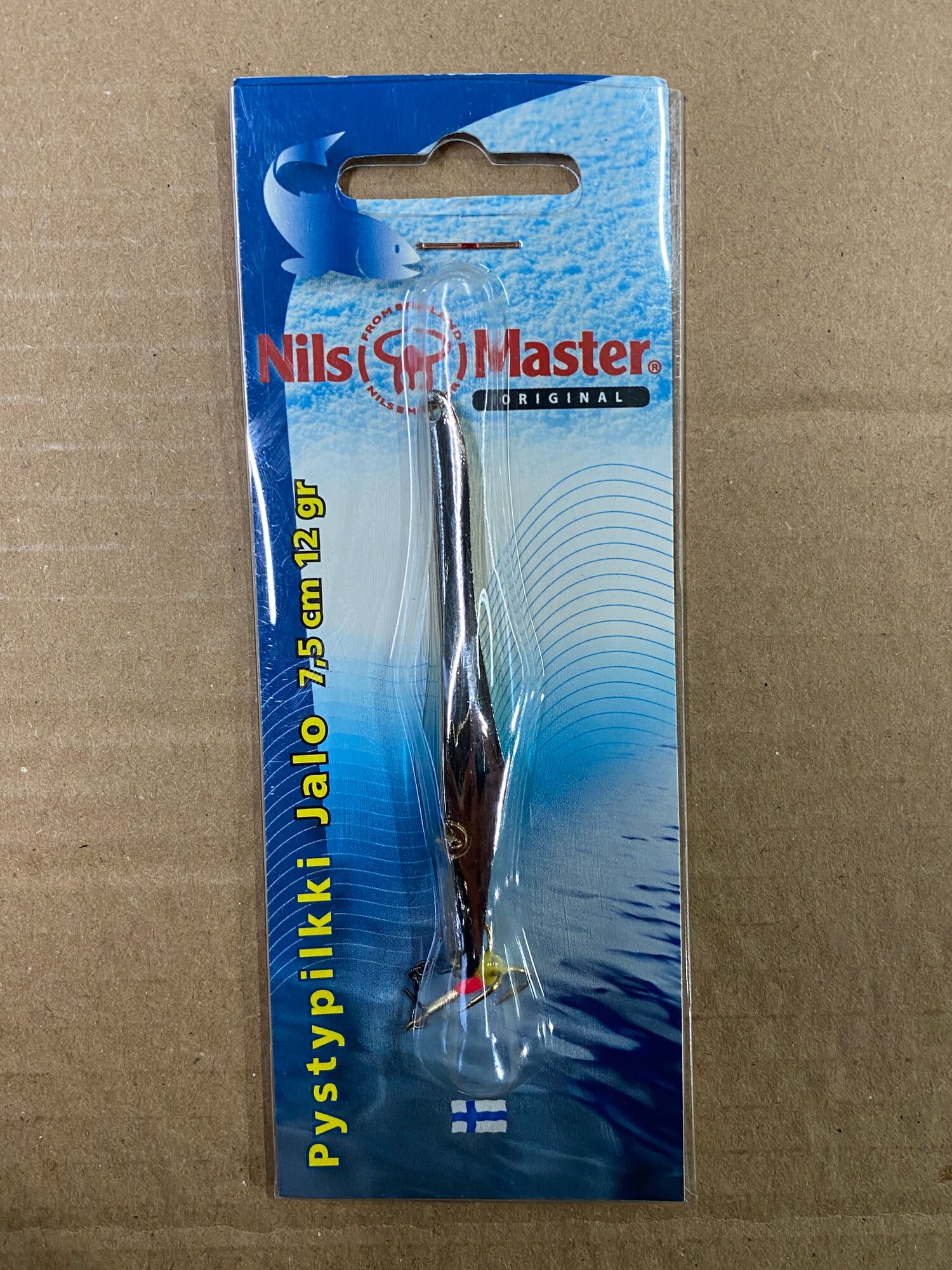 Блесна зимняя Nils Master Jalo, 75 мм, 12 гр, цвет 001 #S/B Вертикальная Зимняя