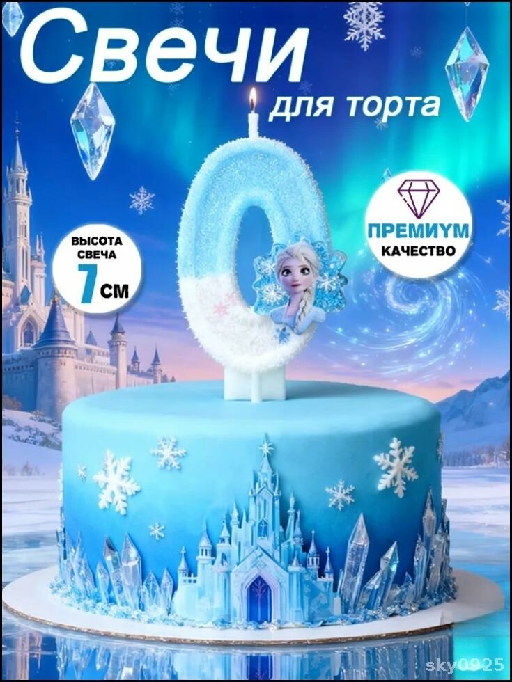 Эксклюзивные свечи для торта, 7 см