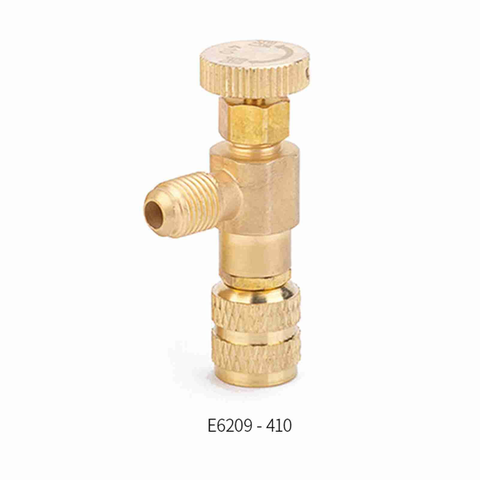 Клапан заправки хладагента R410A 1/4 дюйма - 5/16 дюйма Медные клапаны регулирования расхода Предохранительный клапан из меди и фтора