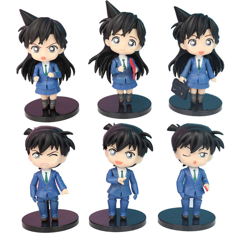 6 шт. Фигурки Конана, аниме-фигурки, коллекция игрушек, статуэтки