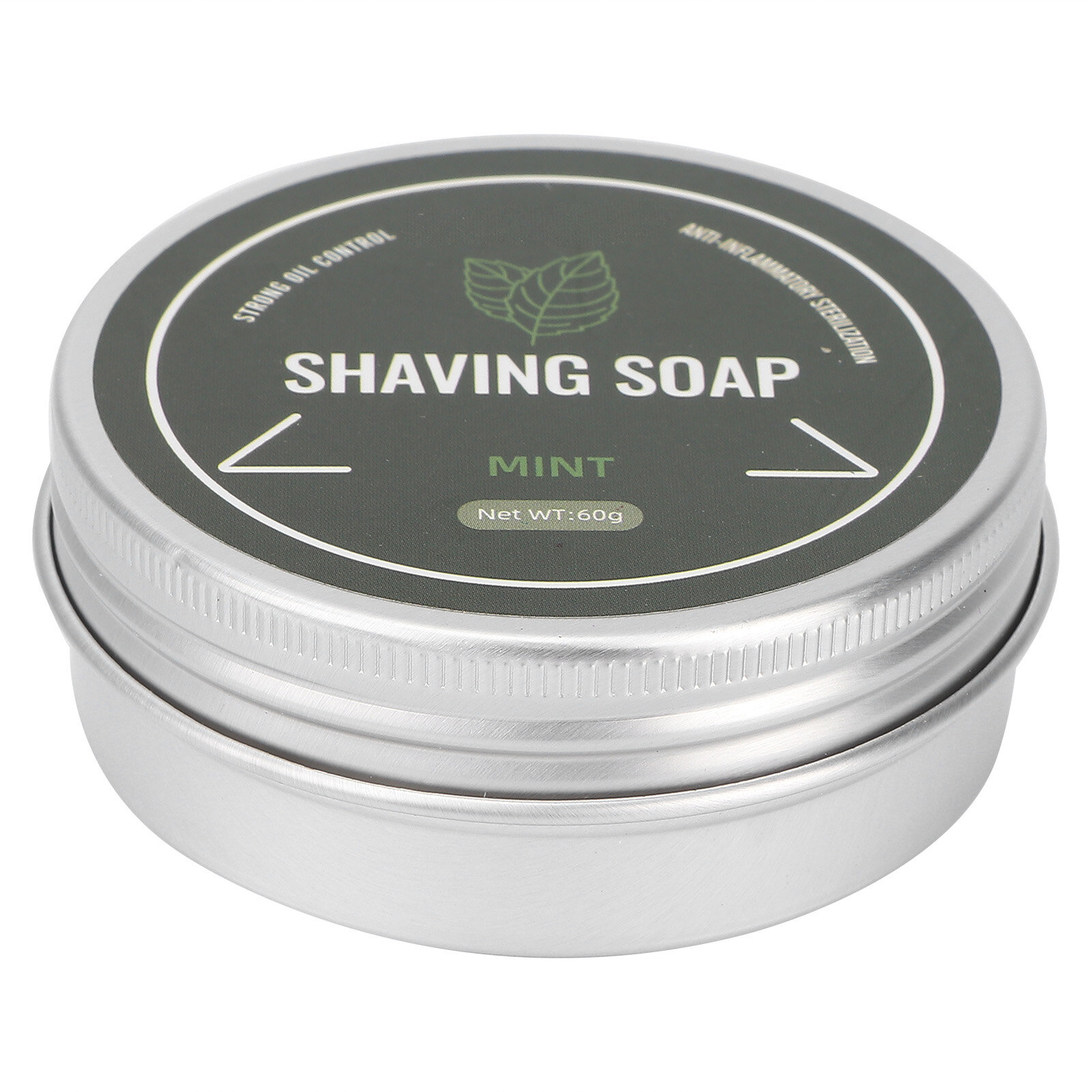 BlueZOO Мужское мыло для бритья бороды с мятным вкусом, контролирующее жирность, глубоко очищающее мыло для бритья 2,12 унции