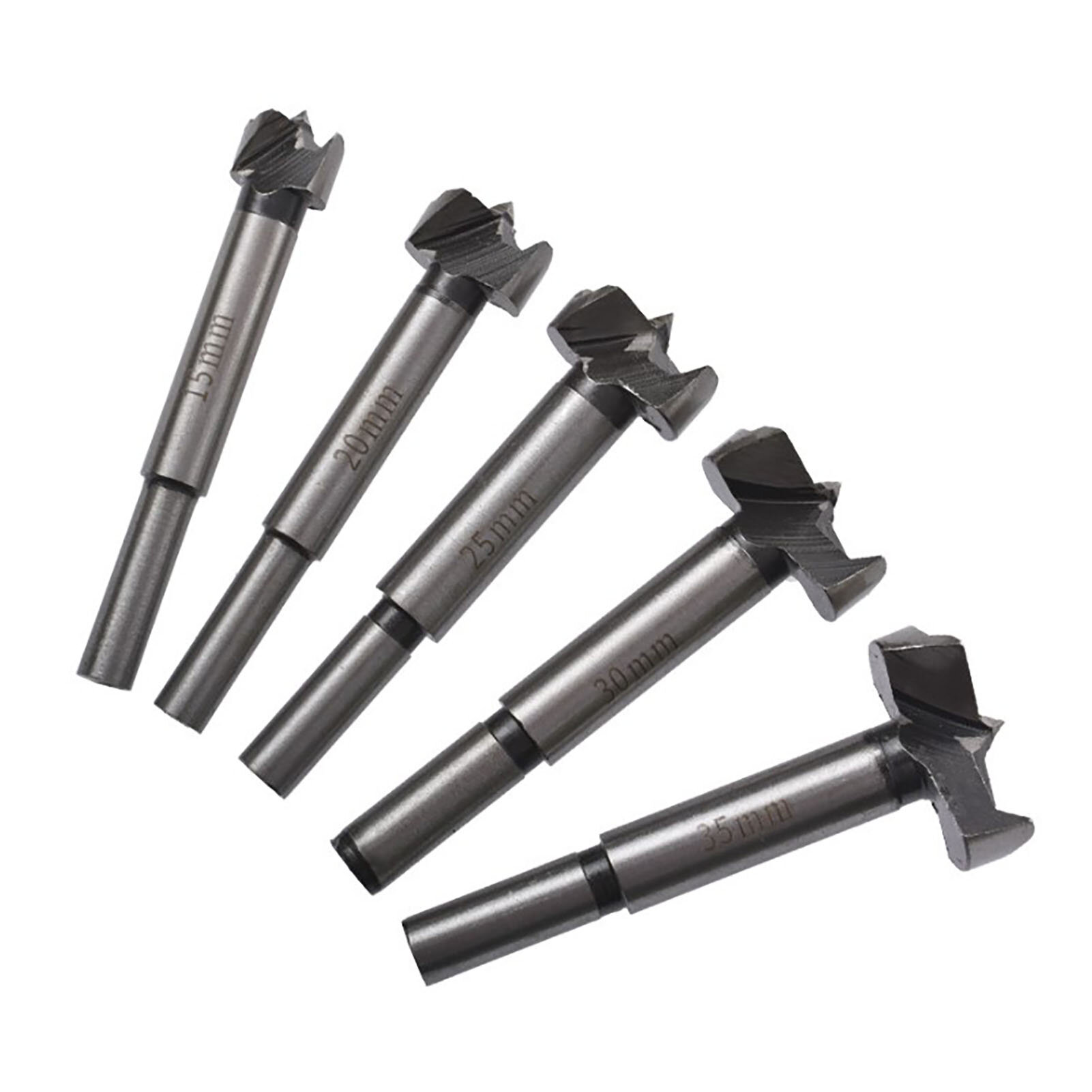 5 сверл Форстнера 15, 20, 25, 30, 35 мм, сверло для сверления отверстий под петли из стали 45 мм для деревообработки