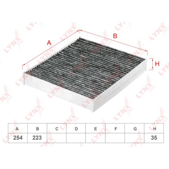 Фильтр салонный угольный Lynxauto LAC-1917C