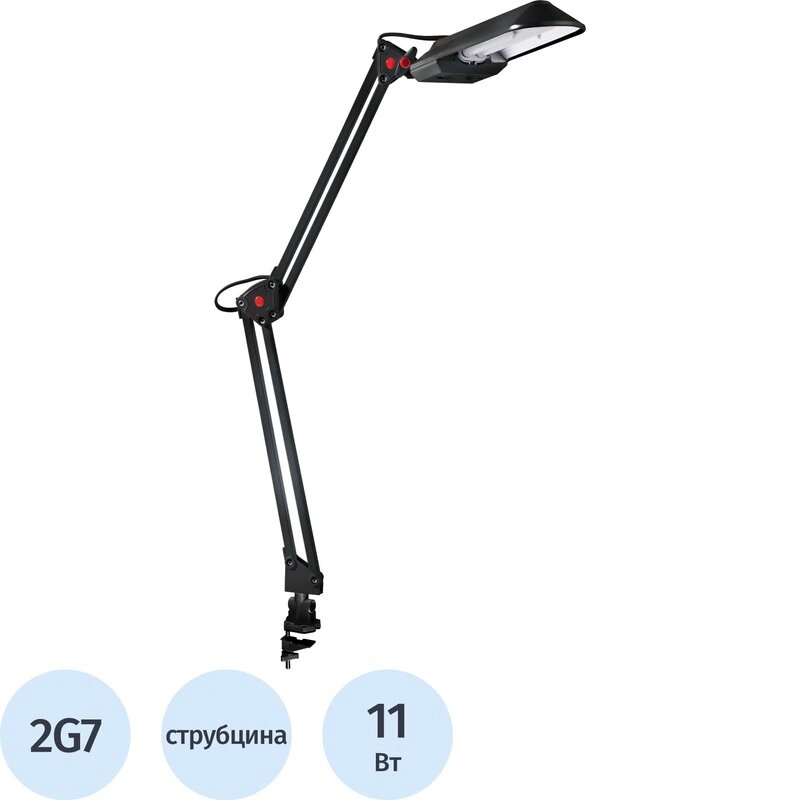 Светильник Camelion KD-017C на струбцине 2G7чёрный