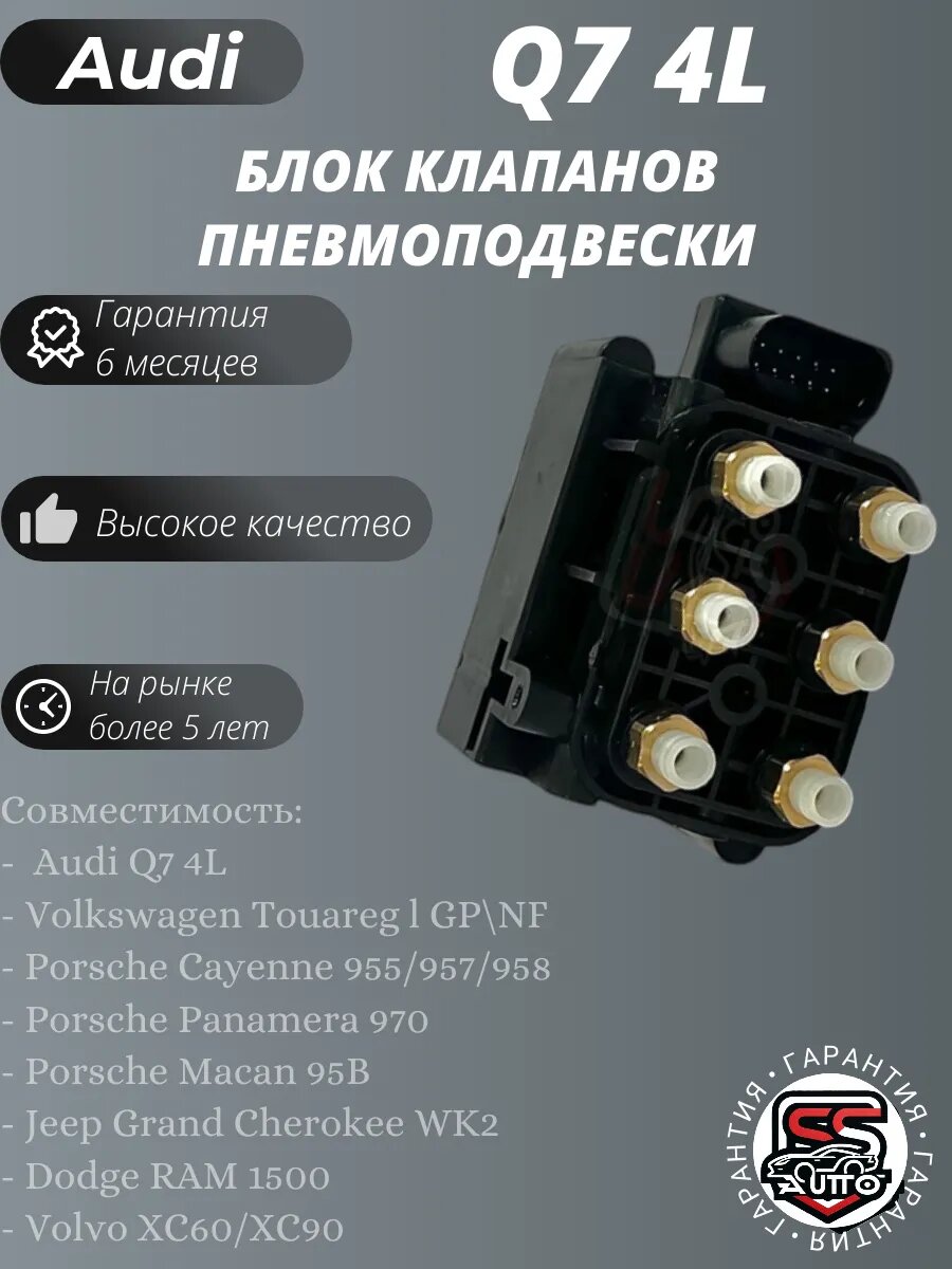 Блок клапанов пневмоподвески Audi Q7 4L