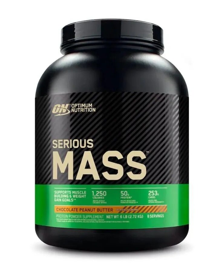 Гейнер для быстрого набора мышечной массы Serious Mass 2720 гр. 6lb (Optimum Nutrition) Шоколадное арахисовое масло