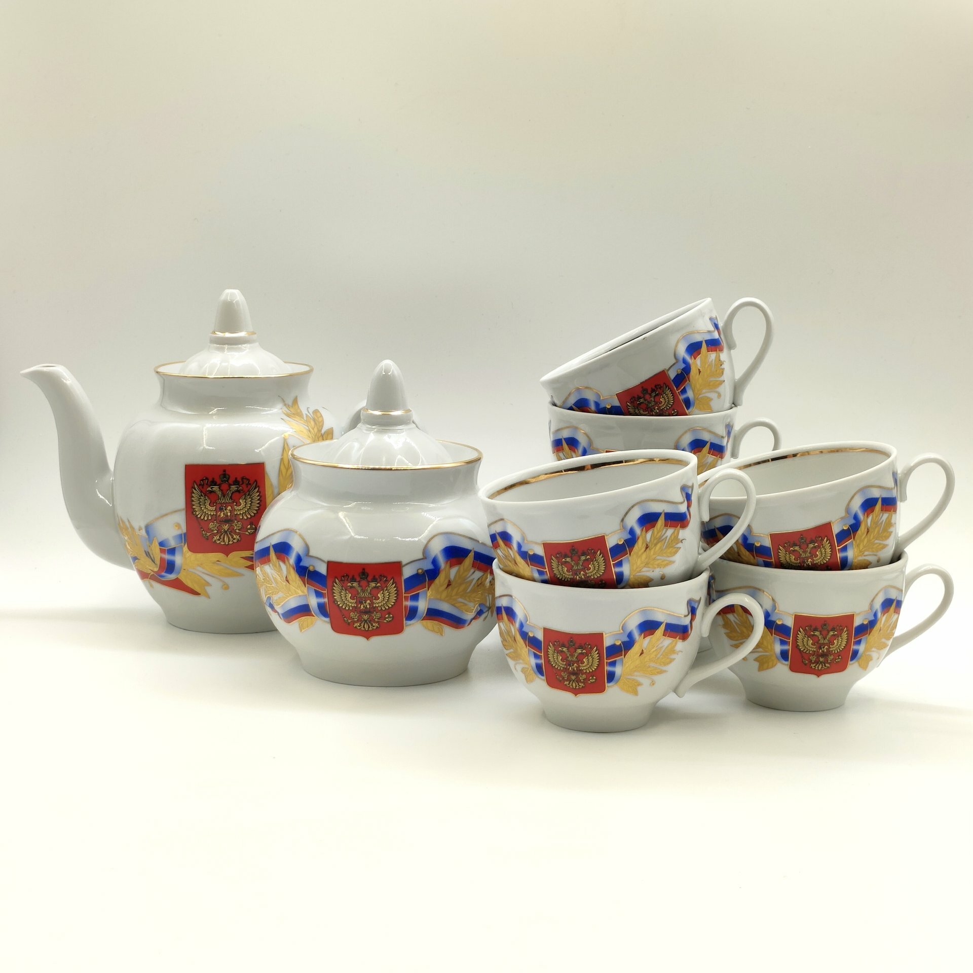 Сервиз чайный "С Юбилеем!" на 6 персон (14 предметов)