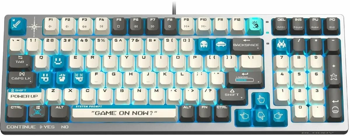 Клавиатура A4Tech Bloody S98 Pixels Blue механическая темно-серый/бежевый USB for gamer LED (S98)