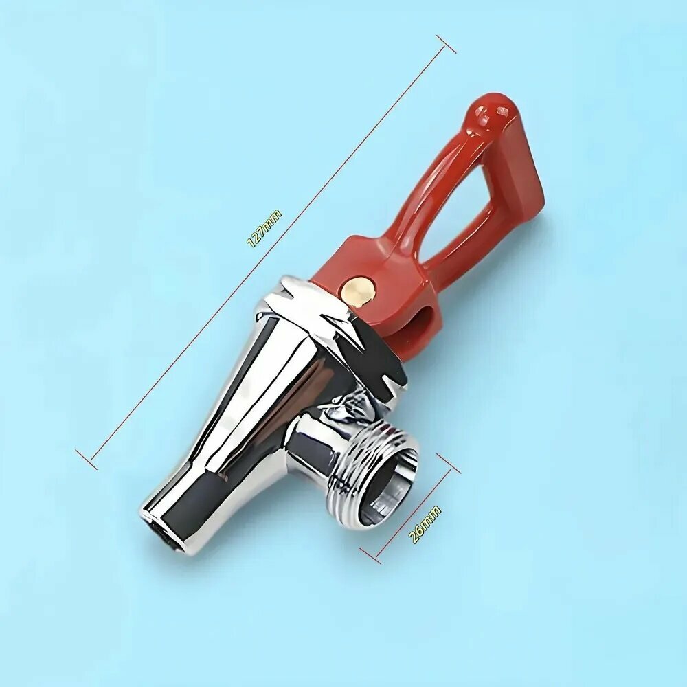 Кран сливной для кипятильника, красный, 26 мм-.