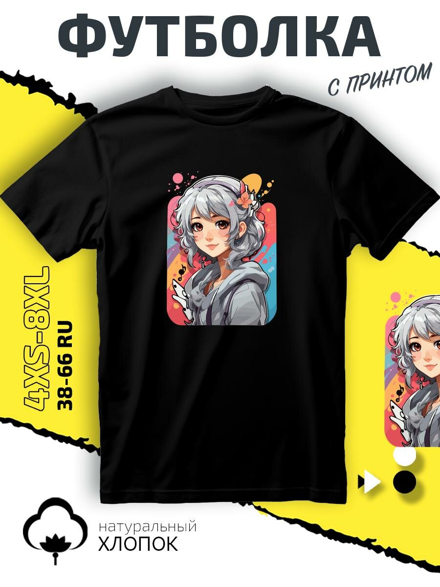 Футболка Акира аниме девушка