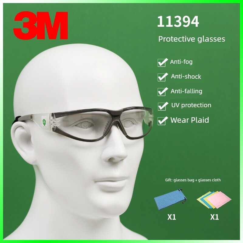 Защитные очки 3M, средства защиты труда, защитные очки от брызг, защита глаз от капель, плоские очки, ветрозащитные,