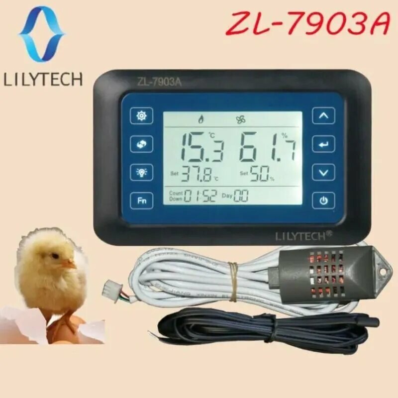 Lilytech ZL-7903A 100-240Vac супер многофункциональный автоматический контроллер температуры и влажности инкубатора -sz -CA