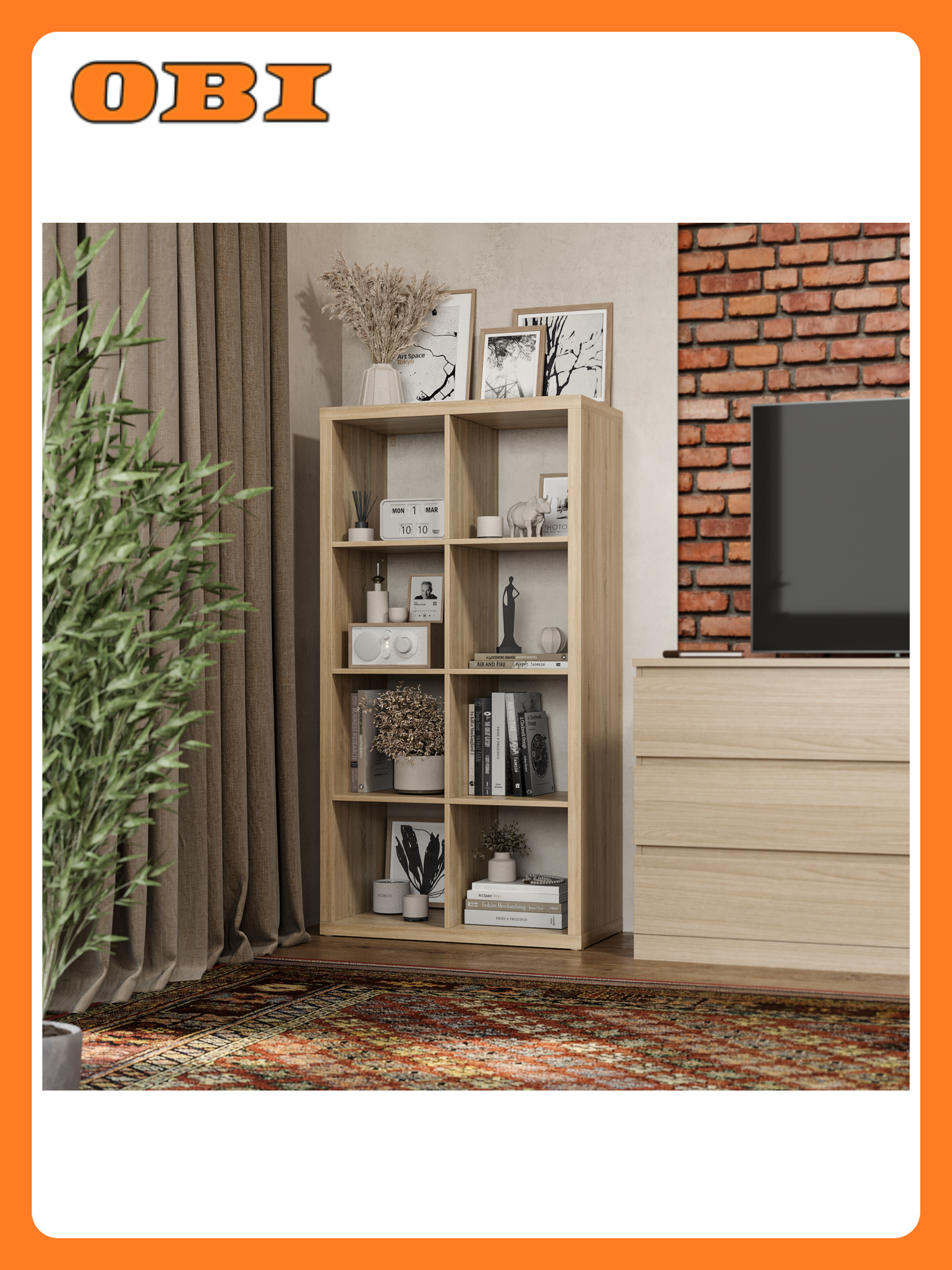 Стеллаж ГУД лакк "Шведский Стандарт Фора", 8 полок, 76x146x38 см