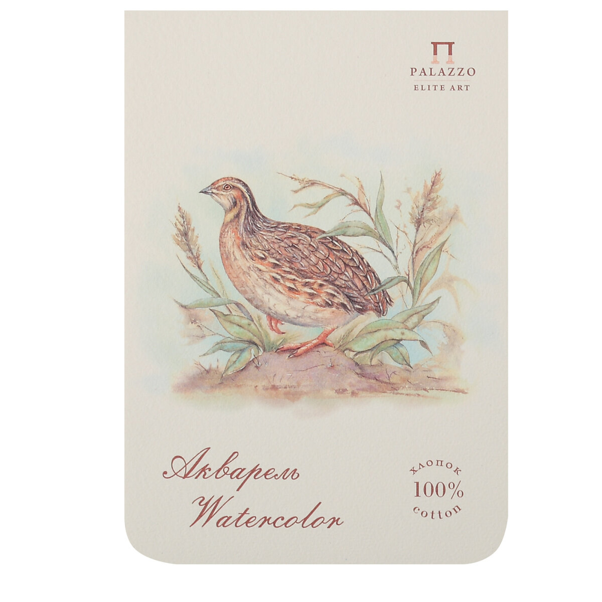 Планшет Перепёлка "Palazzo", для акварели, А5, 15 листов, хлопок 100%, 300 г/м², 1 шт