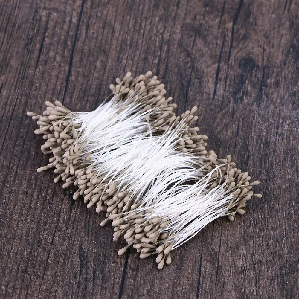 Серые Искусственные Тычинки, 400 Штук, Двусторонний Дизайн, Идеально Для Скрапбукинга И Украшений