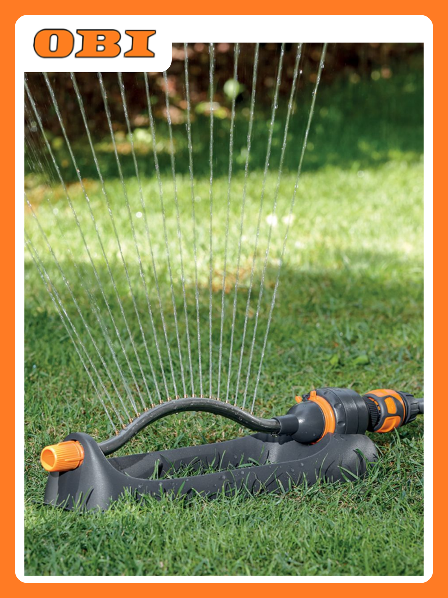 Дождеватель для полива осциллирующий с турбиной для огорода 16 форсун.