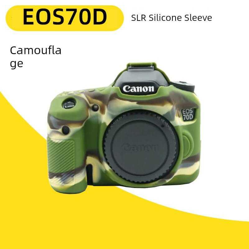 Силиконовый противоударный чехол для камеры Canon 70D, камуфляжный цвет, премиальная защита, долговечный дизайн