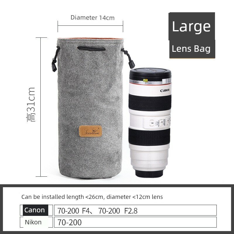 Антиударный чехол для объектива камеры в сером цвете для Sony RX100M7, Canon M5A M6 A7M3 A7R4 R3 a9, Fuji XT30 XT20,