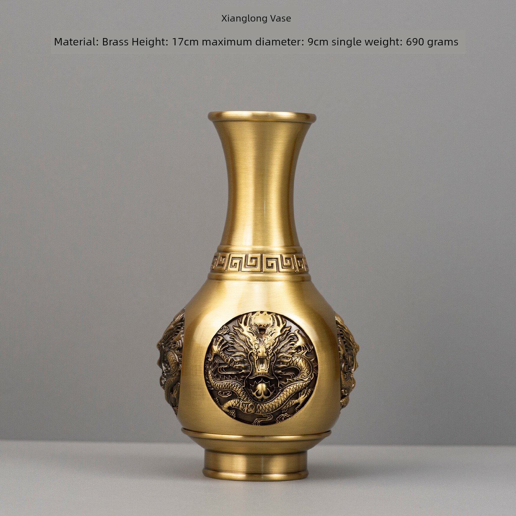 Маленькая медная ваза-украшение, декоративная ваза из чистой меди для цветов, настольная медная ваза, украшение для