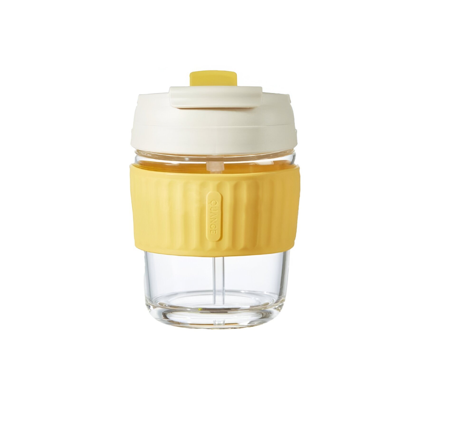 Непроливайка Quange Full-Framed Glass Coffee Cup 380ml (KF200) Yellow