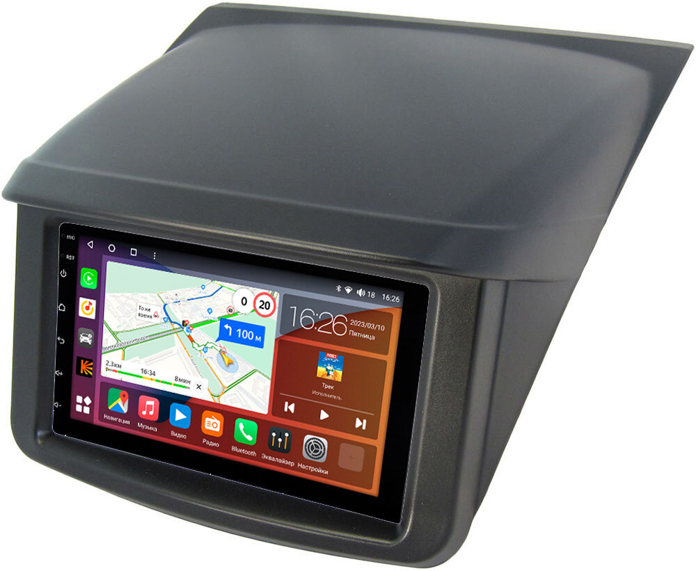 Штатная магнитола Mitsubishi Pajero Sport II, L200 IV 2006-2015 Canbox EVO 5821-RP-MMTR-187 Android 14 (4G-SIM, 6/128, DSP, QLed, AI, 360)