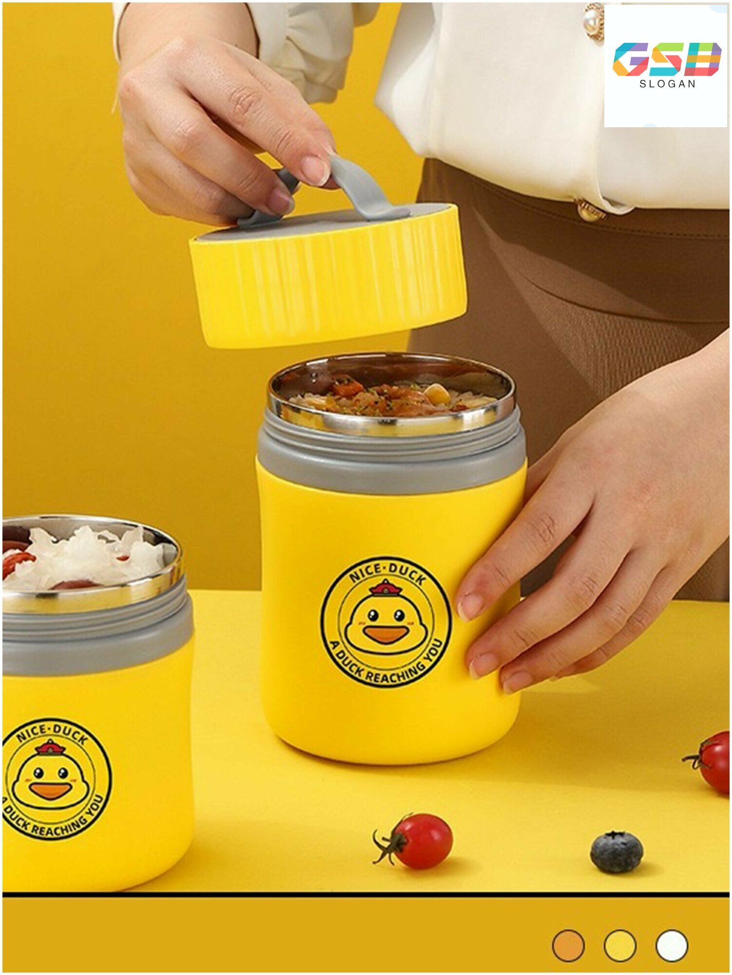 Ланч бокс кружка для супа с ручкой 580 мл / контейнер для еды / ёмкость для хранения.