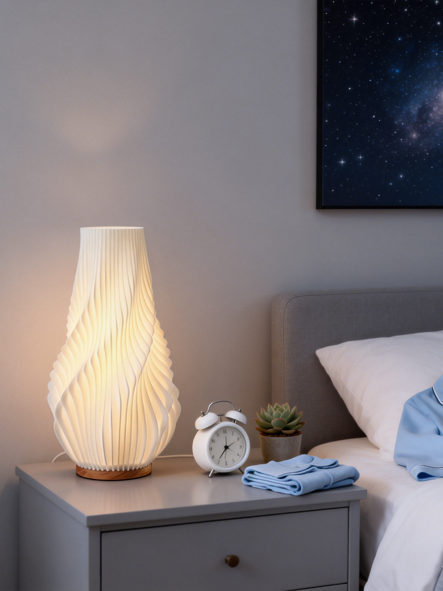 3D настольная лампа | Питание через USB | Мягкий тёплый светодиод | Экологичный композит ABS PLA | Уникальный дизайн