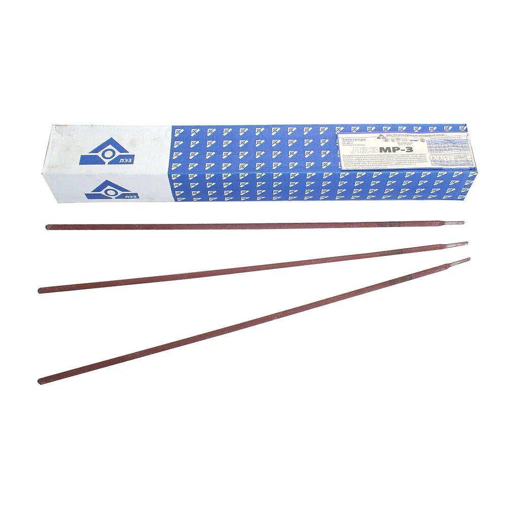 Электроды марки ЛЭЗ МР-З d 4 мм , предназначены для ручной дуговой сварки конструкций из углеродистых сталей