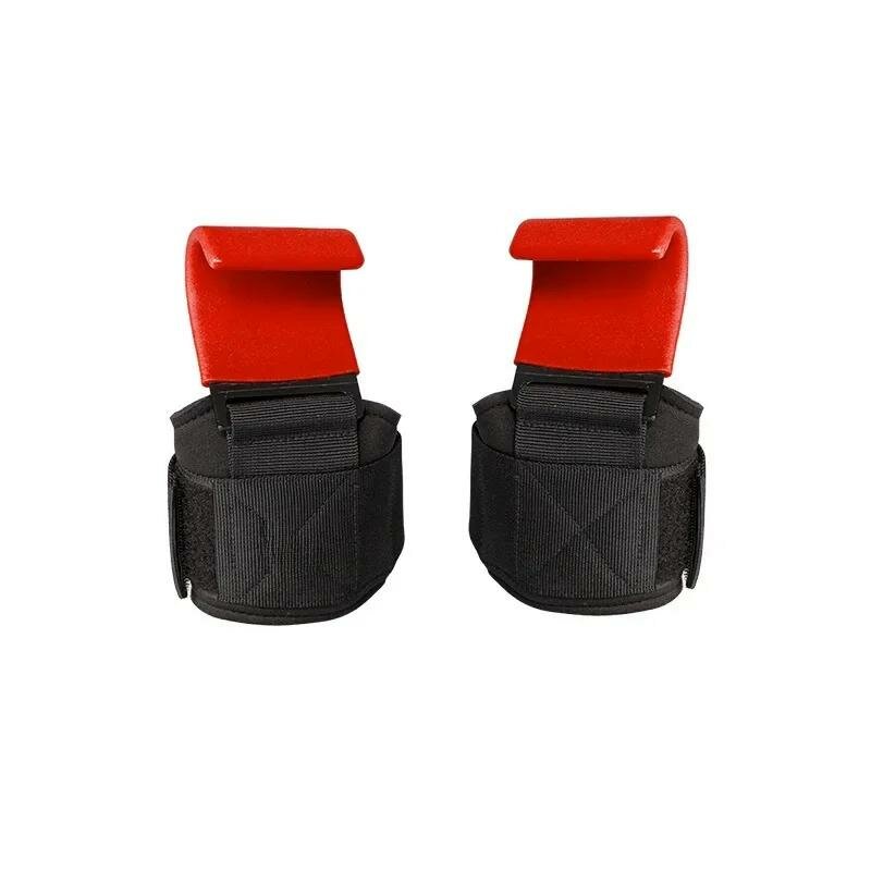 Booster Hook Grip Hook Auxiliary Weight Lifting Hook Lead Horizontal Bar Body Up Strength Training Hard Pull Dumbbell Wristband (Красный Row hook)