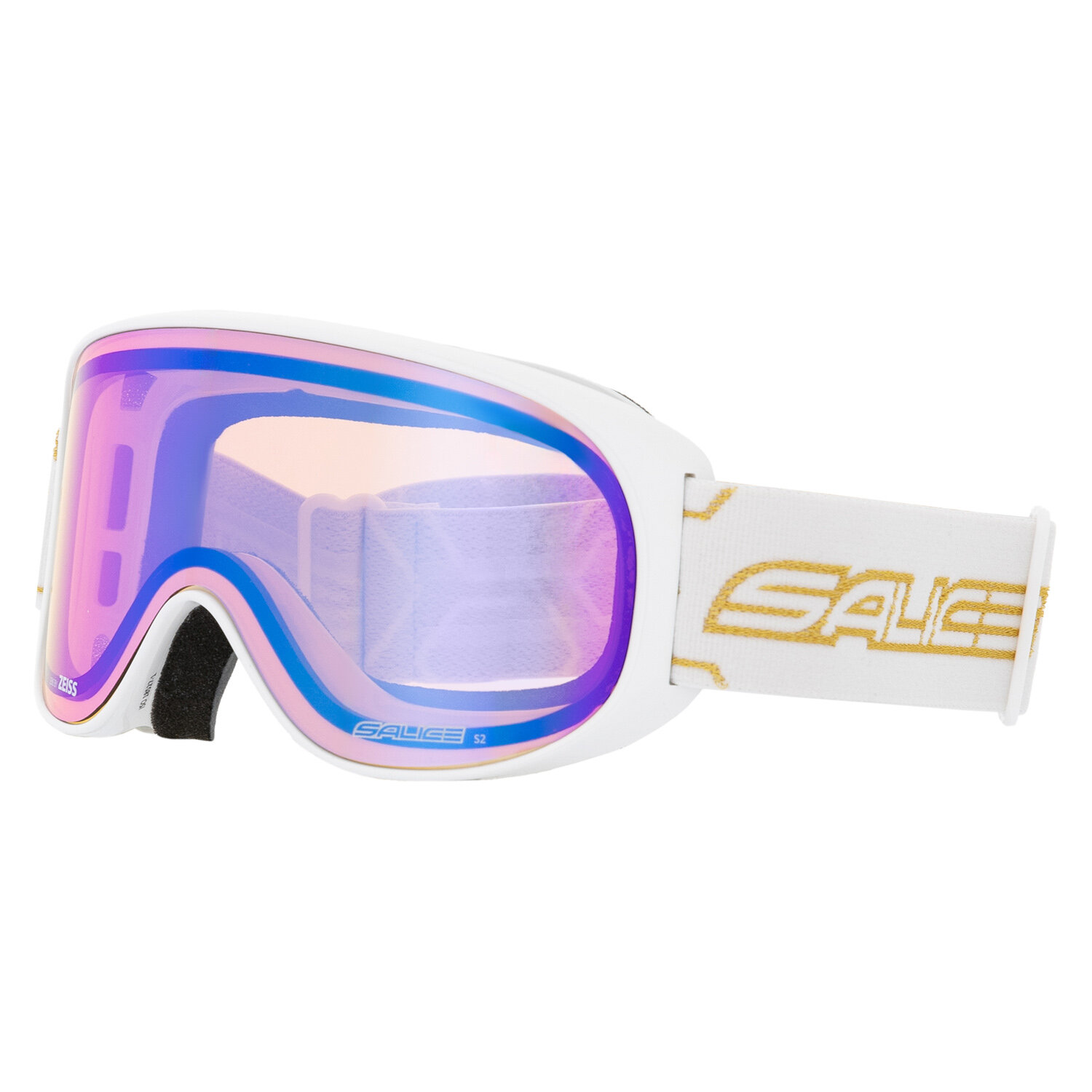 Маска горнолыжная Salice 100DARWF White-Gold/Darw Radium S2