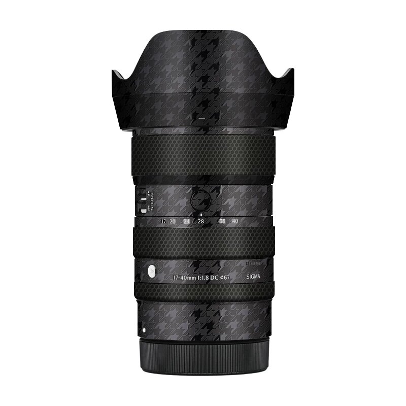 Защитная пленка для объектива Canon RF - Черный с узором птиц, совместима с Sigma 17-40mm F1.8